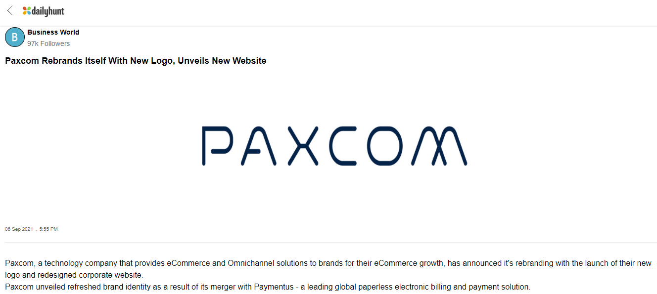 dailyhunt - Paxcom